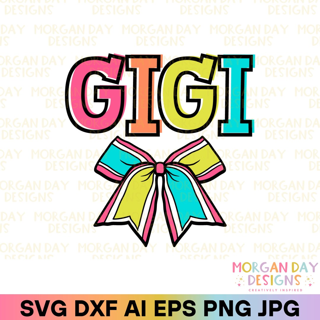 Coquette Gigi SVG, Preppy SVG, Grandma SVG, Trendy Bright Gigi Shirt ...