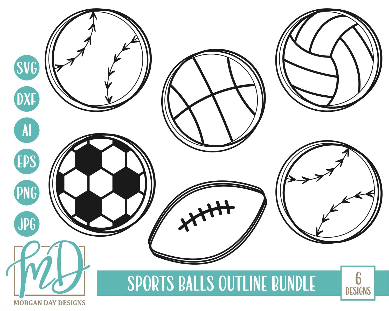 Paquete deportivo SVG Paquete SVG Balones deportivos SVG - Etsy México