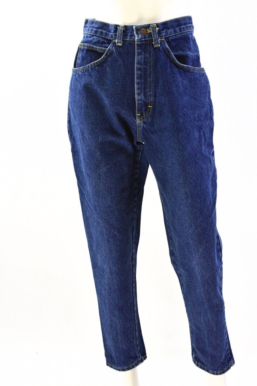 80s Vintage Jeans Dark Wash High Waist Tapered Leg Womens 6S ...