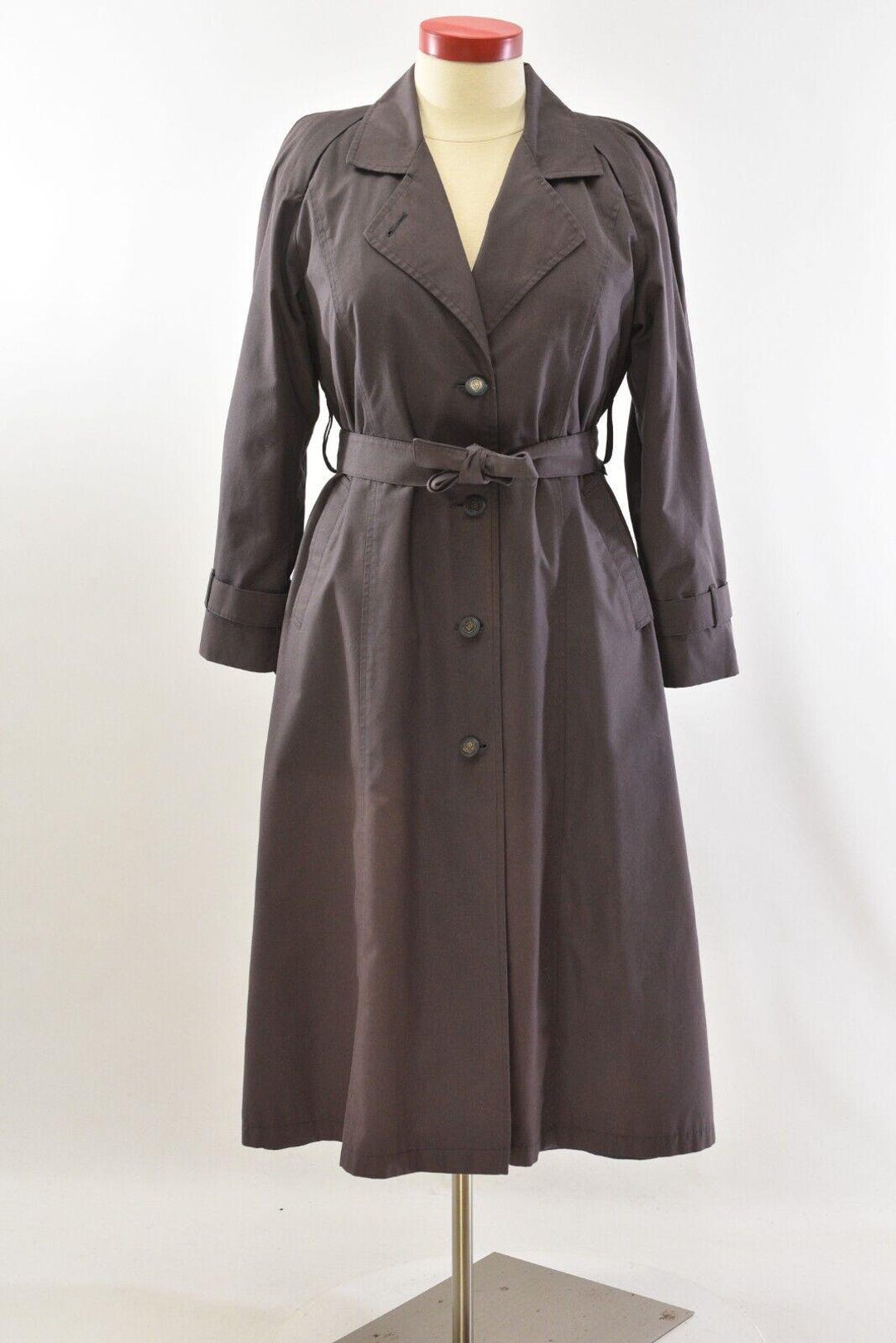 80s Vintage Dusty Purple Overcoat Womens 12R London Fog Zip Out Liner ...