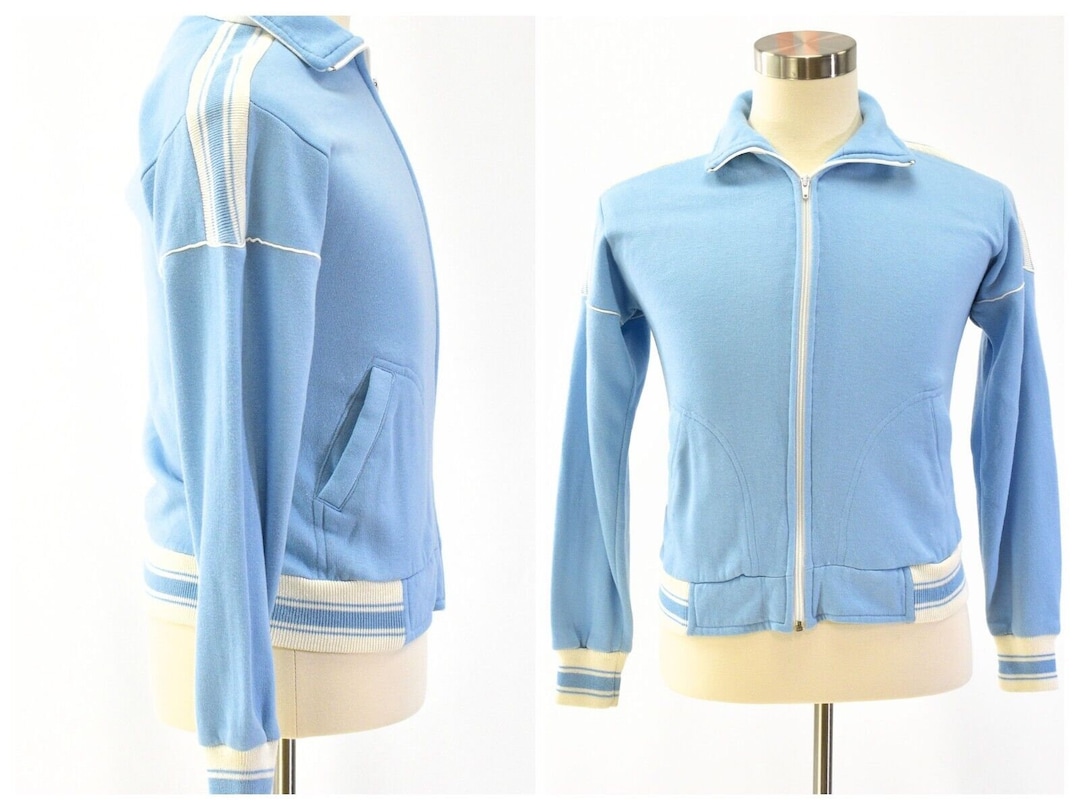 70s Vintage Mens S Baby Blue Track Jacket Main Event - Etsy