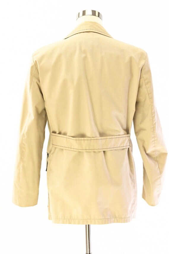 70s Vintage Beige Utility Jacket Black Cording Trim &… - Gem