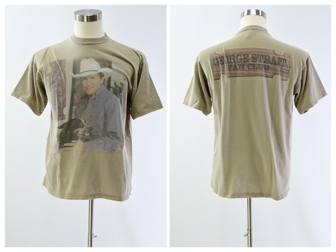90svintage George Strait T Shirt Size Large Double Sided Graphics - Etsy