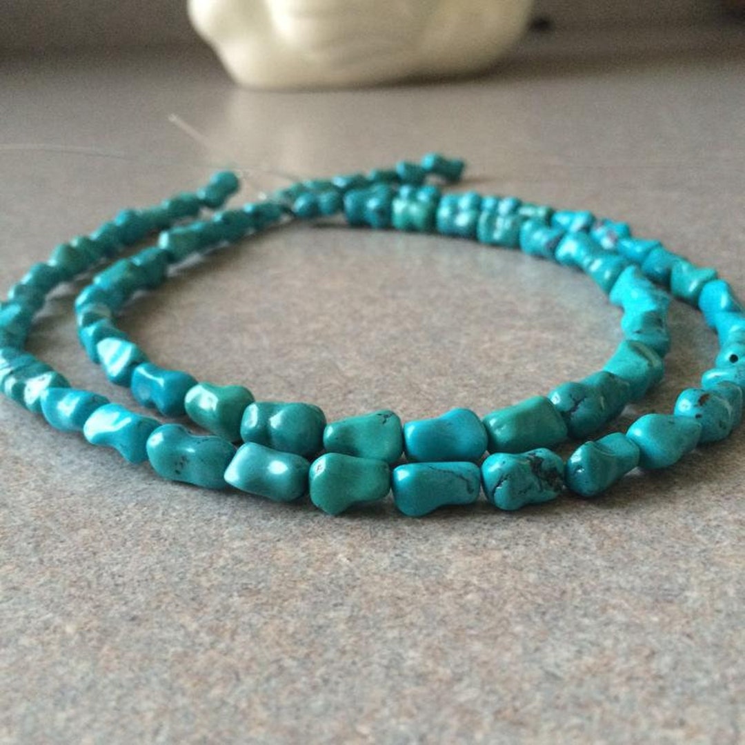6x12mm Dog Bones Shape. Natural Turquoise.genuine Turquoise - Etsy