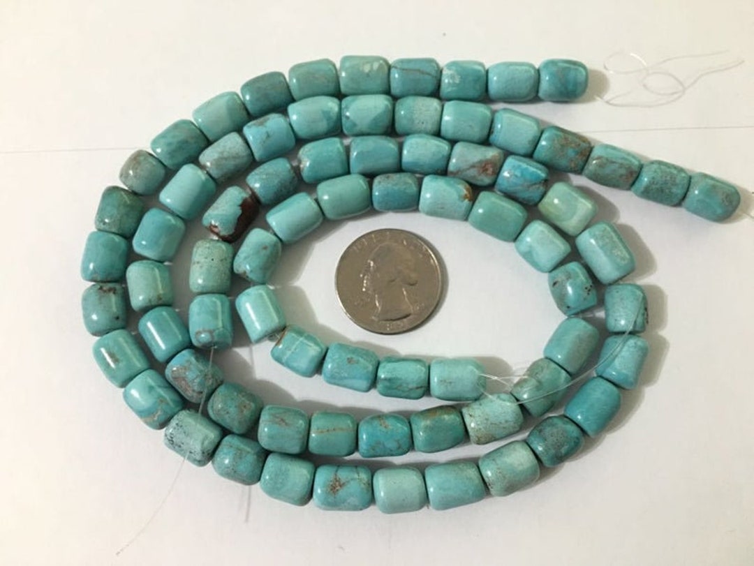 9x11mm Barrels Shape Natural Quality Turquoise From Hubei, China Slight ...