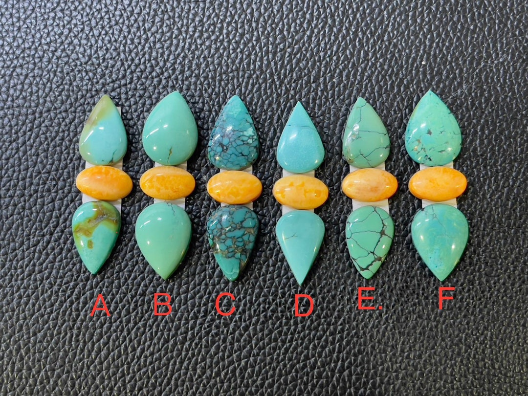 Turquoise Orange Spiny Oyster Shell SET - Etsy