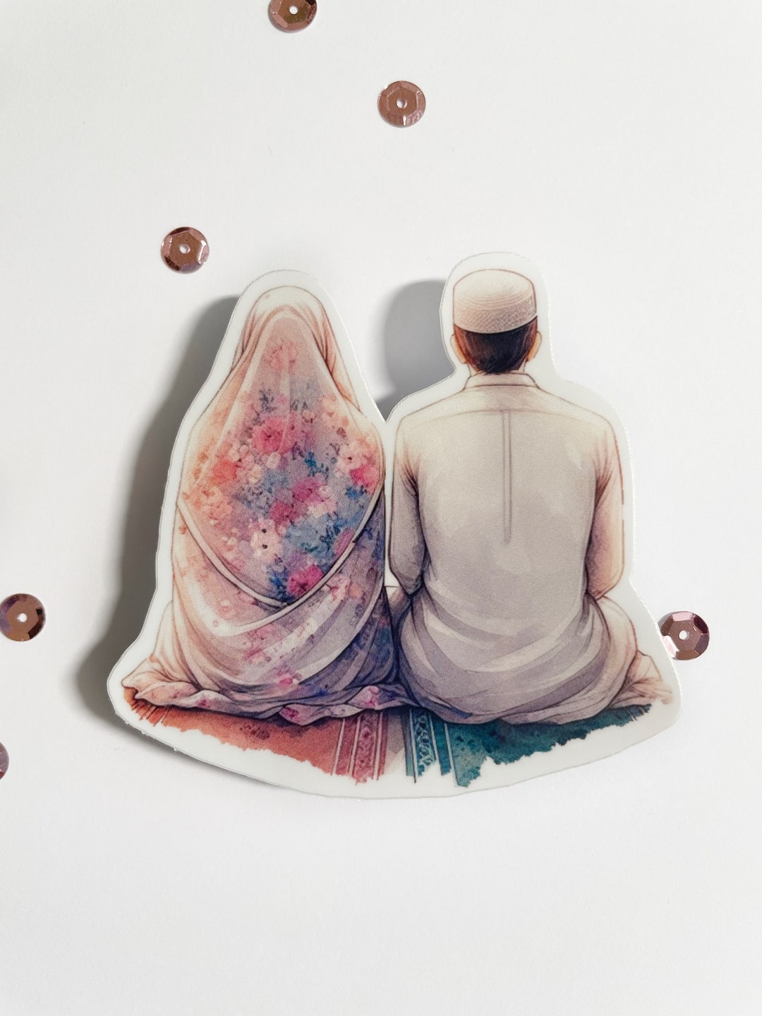 Islamic Stickers-hijabi Girl Sticker-muslim Couple Praying Sticker ...