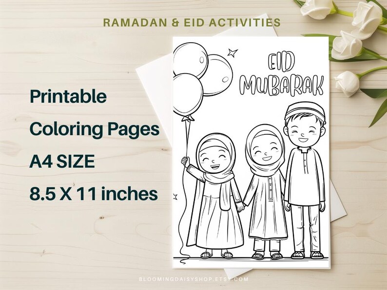 Ramadan & Eid Coloring Pages | Islamic Kids Activity Sheets (PDF ...
