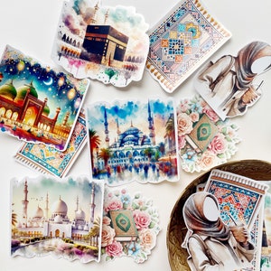 Islamic Stickers-hijabi Girl Sticker-muslimah Sticker-floral Quran ...