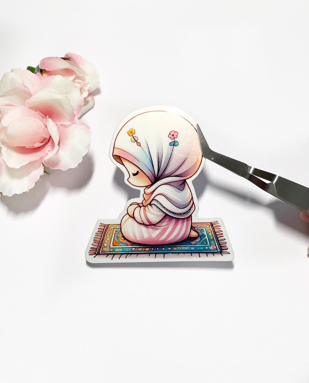 Islamic Stickers-praying Girl Sticker-muslim Sticker-islamic Art ...