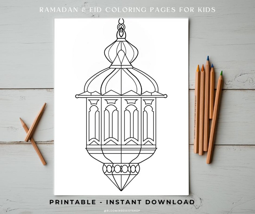 Islamic Coloring Page | Ramadan & Eid Coloring Pages for Kids | Islamic ...