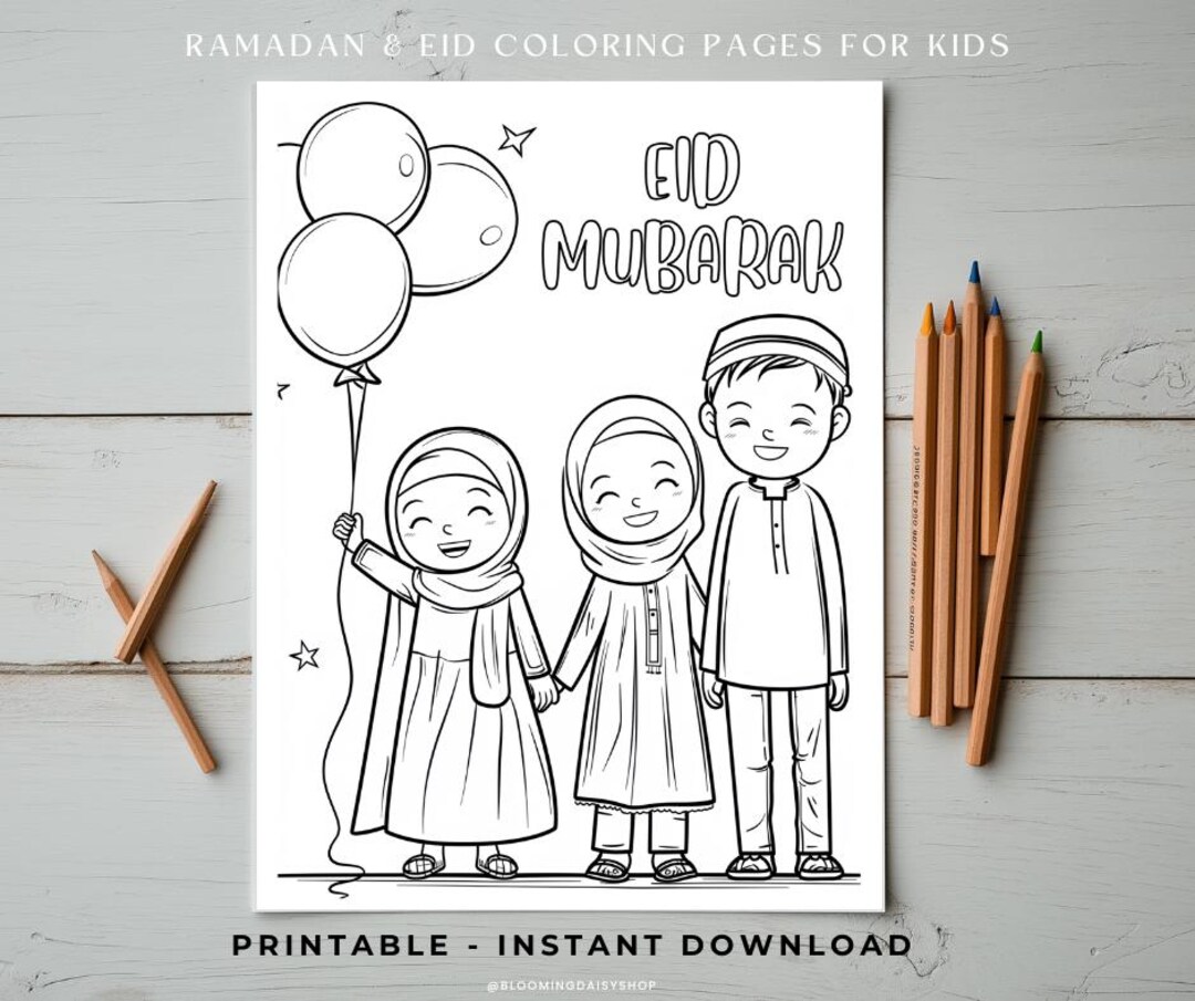 Ramadan & Eid Coloring Pages | Islamic Kids Activity Sheets (PDF ...