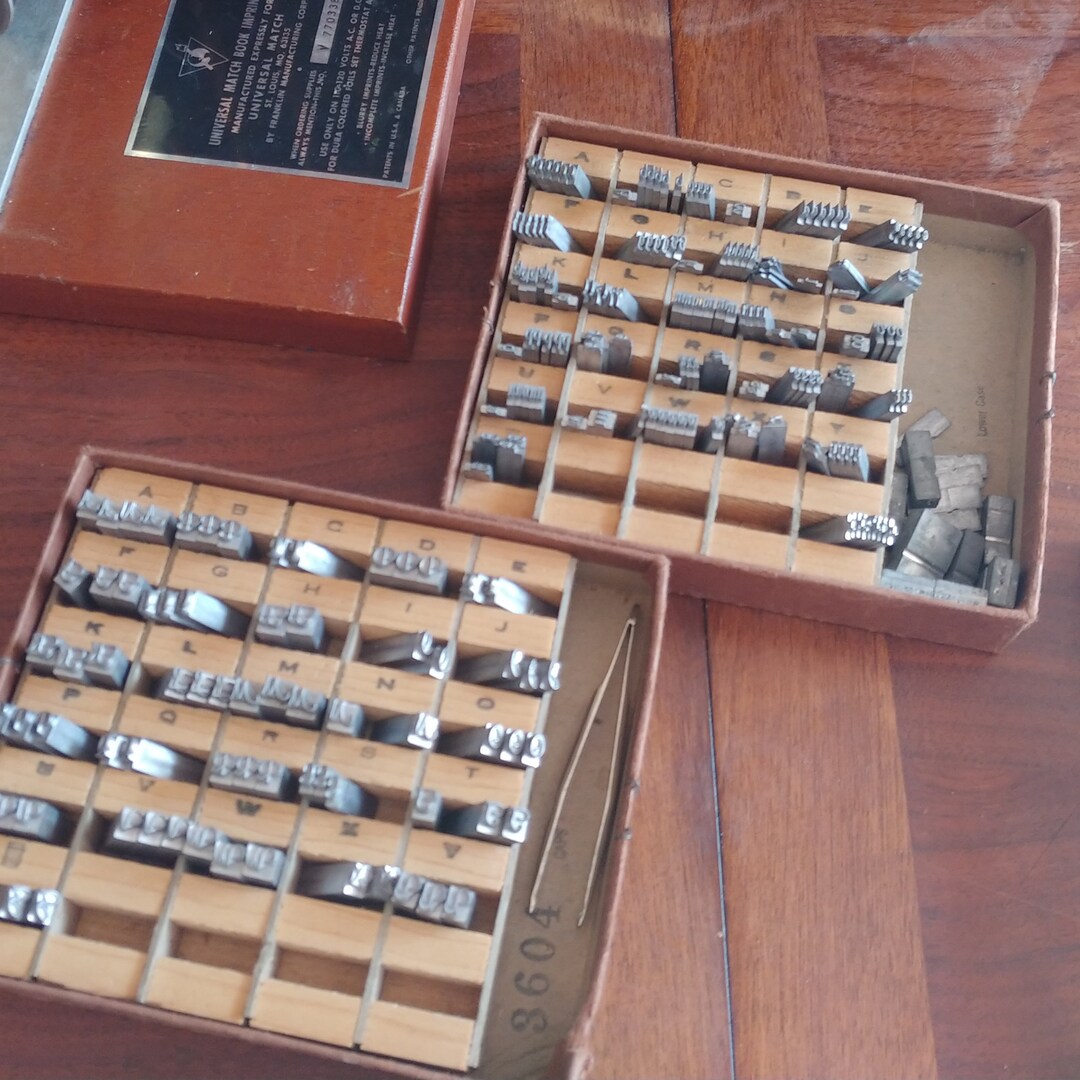 Vintage Universal Match Book Imprinter, Hot Foil Stamping Machine ...