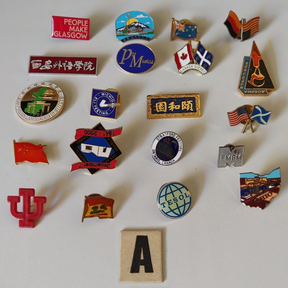 Mixed Lot of 20 Souvenir Lapel Pins Flags States Countries | Etsy