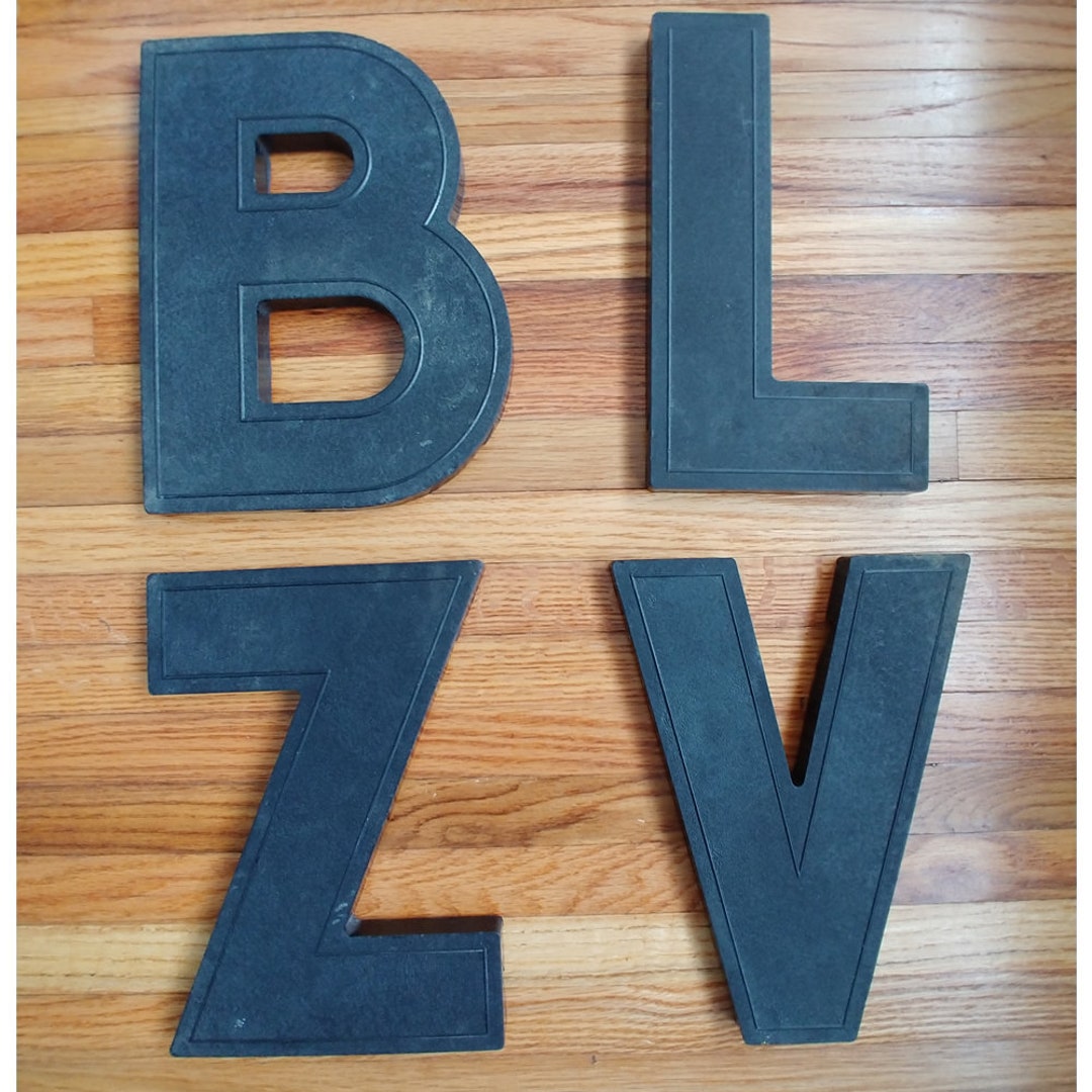 Lot of Twelve 10-inch Vintage Marquee Letters Black Sign - Etsy