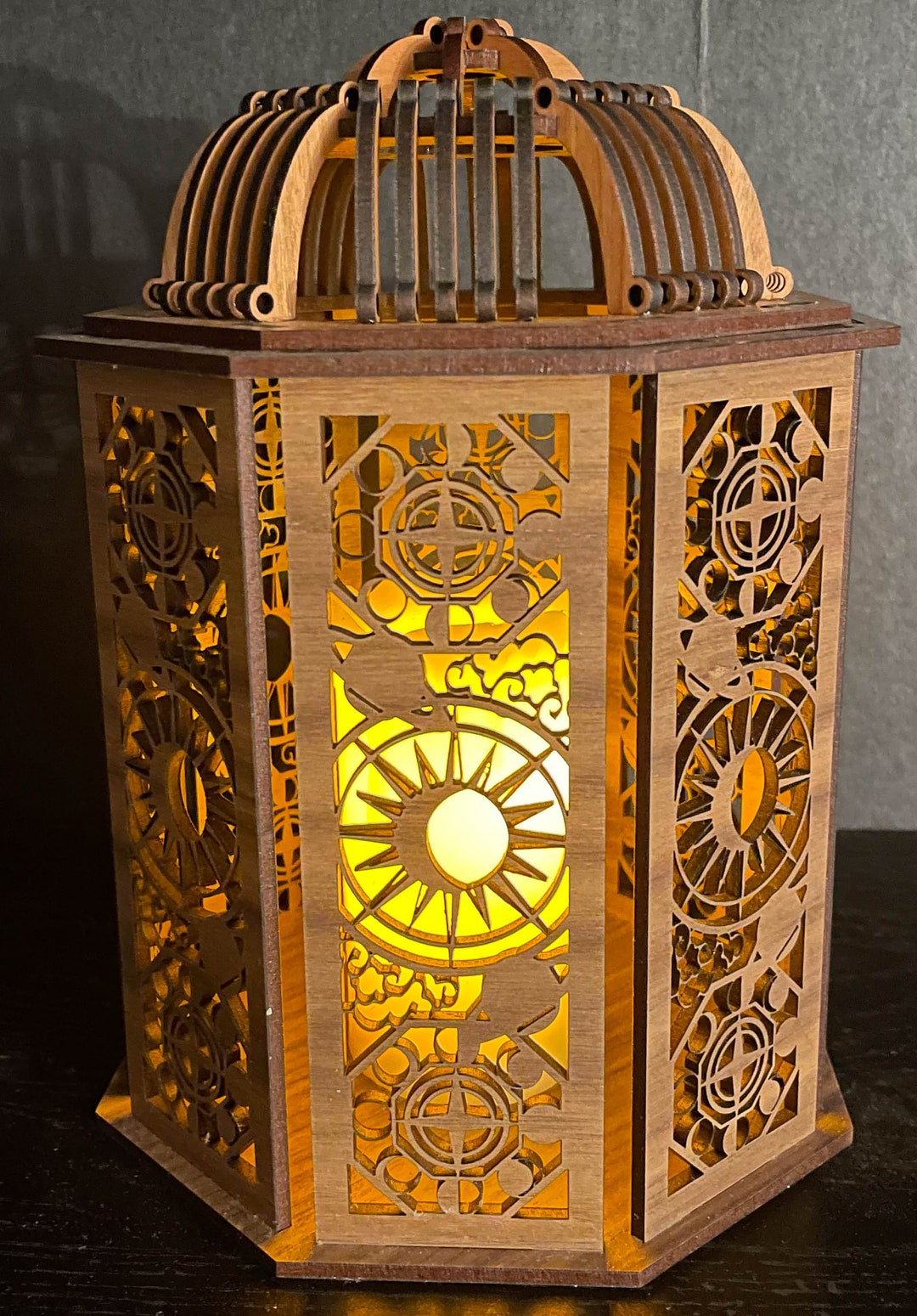 Space Themed Lantern Laser Cutting File - Etsy