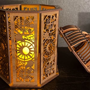 Space Themed Lantern Laser Cutting File - Etsy
