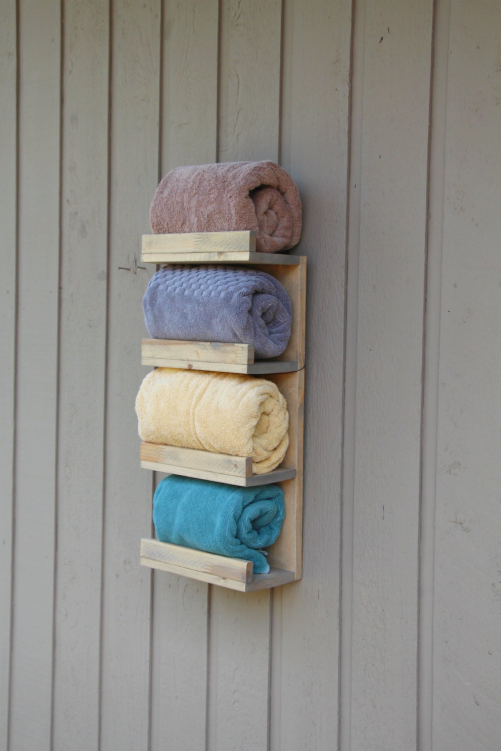 4 Tier Bath Storage, Bathroom Towel Rack, Everyday Towel Rack, Floating ...