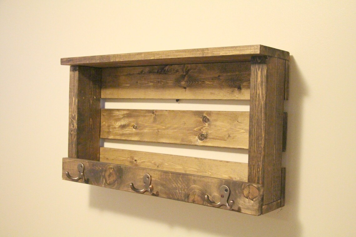 Entry Organizer, Rustic Entryway Organizer, Keys Phone Mail Holder ...