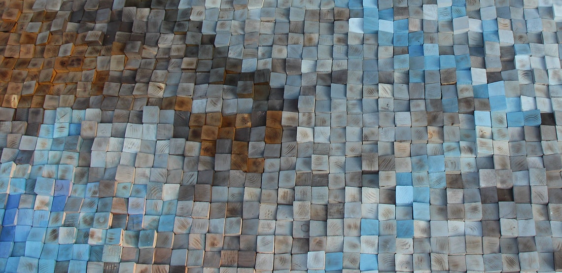 Large 30 X 60 Inch Abstract Wood Art Wood Wall Art Reclaimed - Etsy