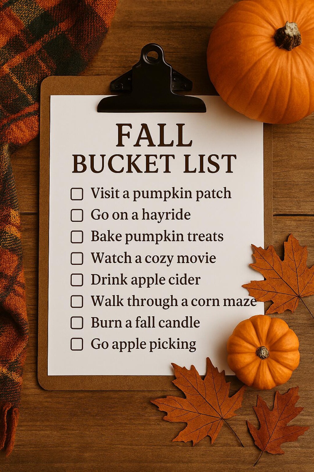 Fall Bucket List Printable- Autumn Activities Digital Download - Etsy