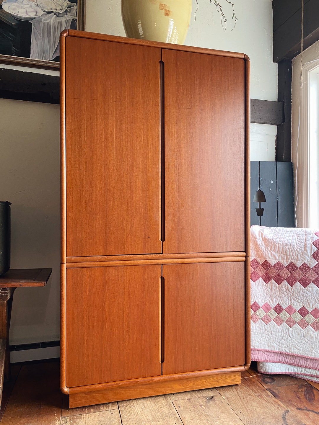 Danish Modern Teak Highboy Storage Cabinet by Sun Cabinet Co. Shipping ...