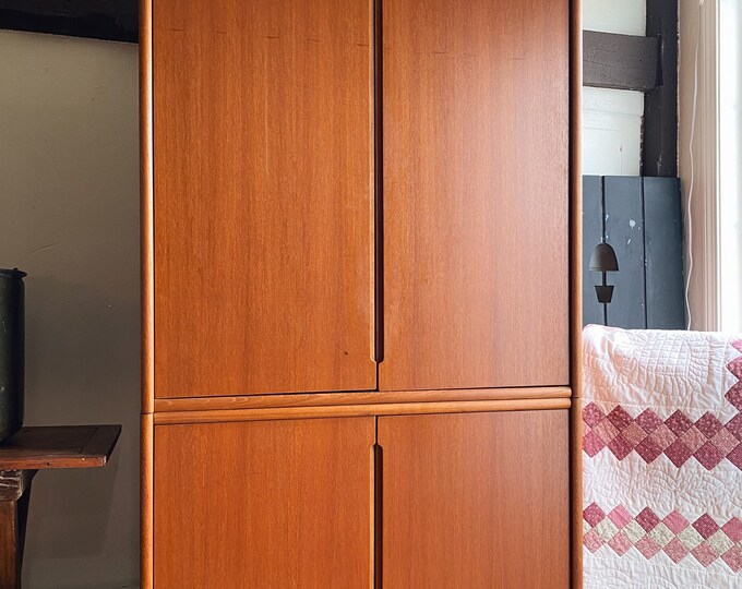 Danish Modern Teak Highboy Storage Cabinet by Sun Cabinet Co. Shipping ...