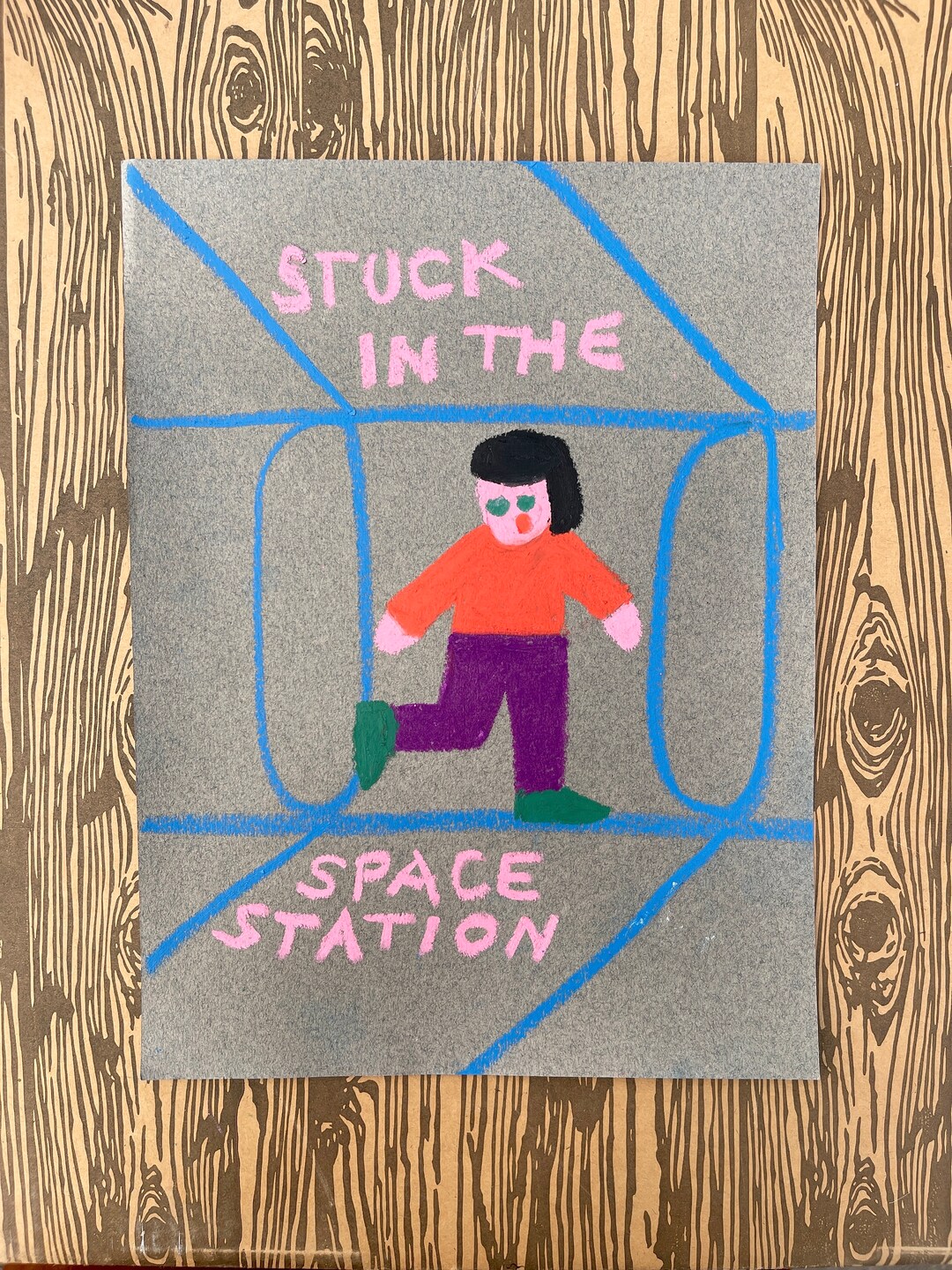 Stuck in the Space Station - Original Drawing - Etsy