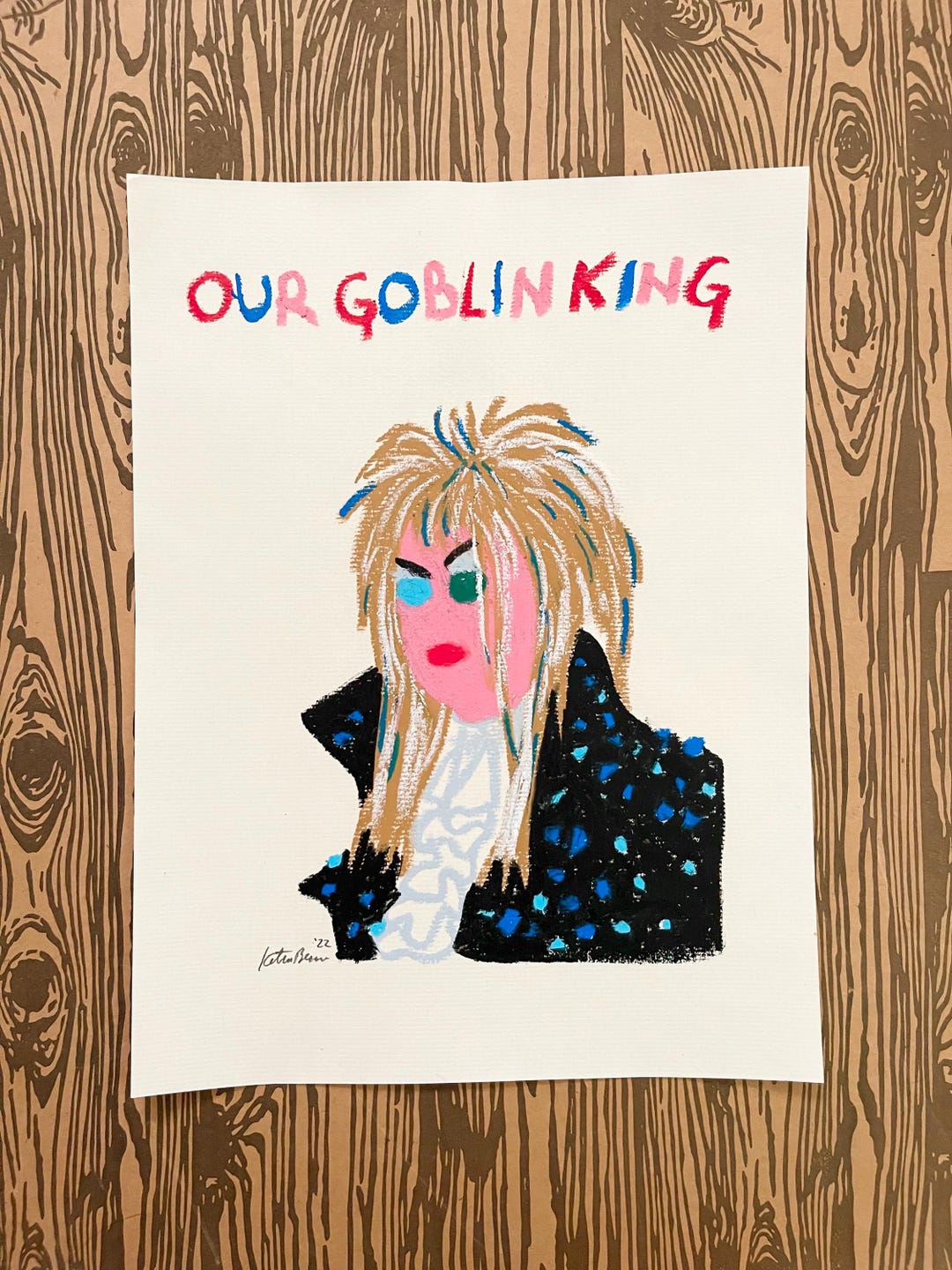 Our Goblin King / David Bowie - Original Drawing - Etsy