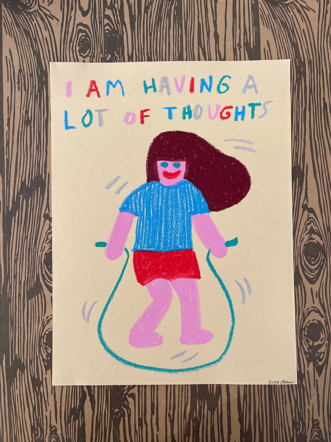 A Lot of Thoughts - Original Drawing - Etsy