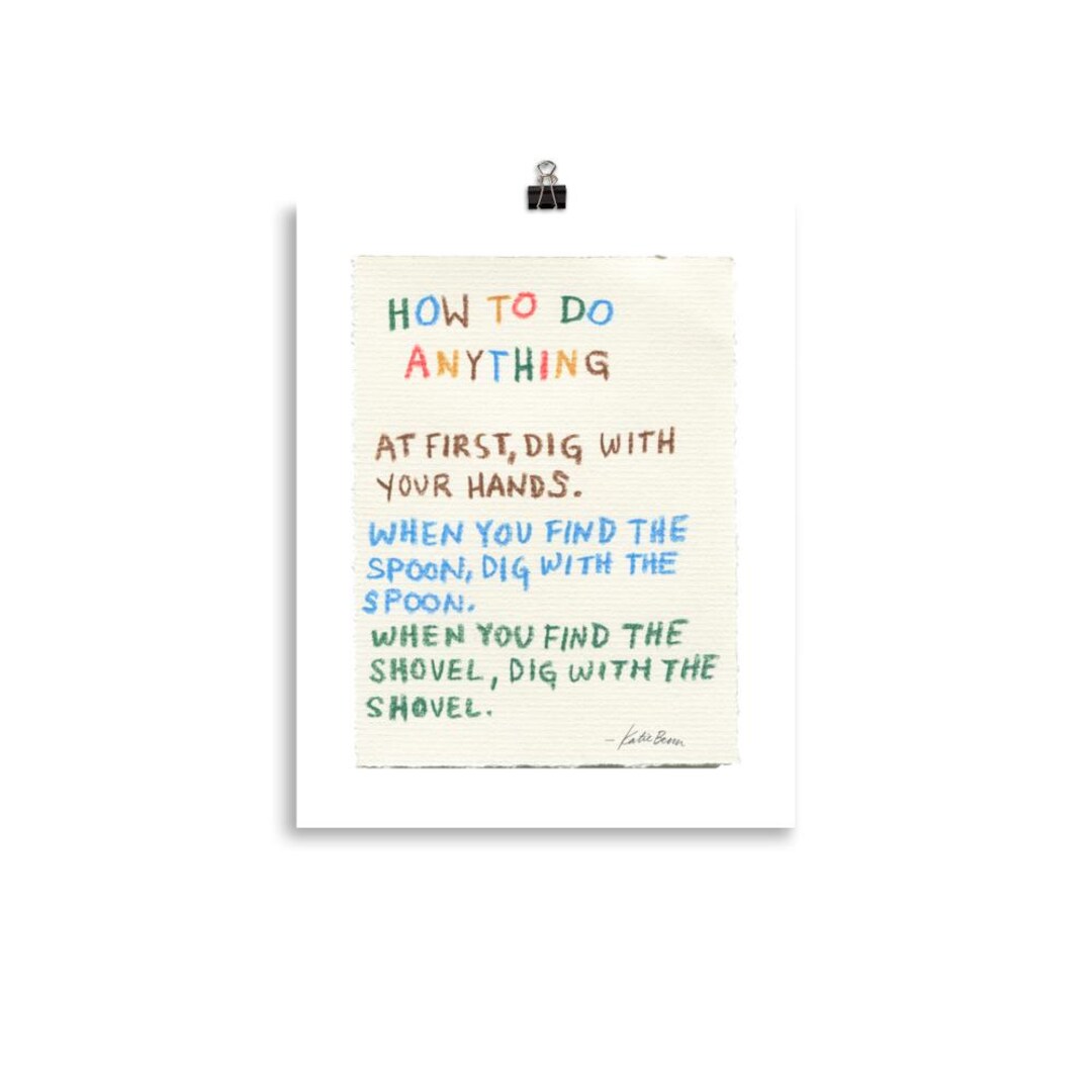 How to Do Anything - Art Print - Etsy