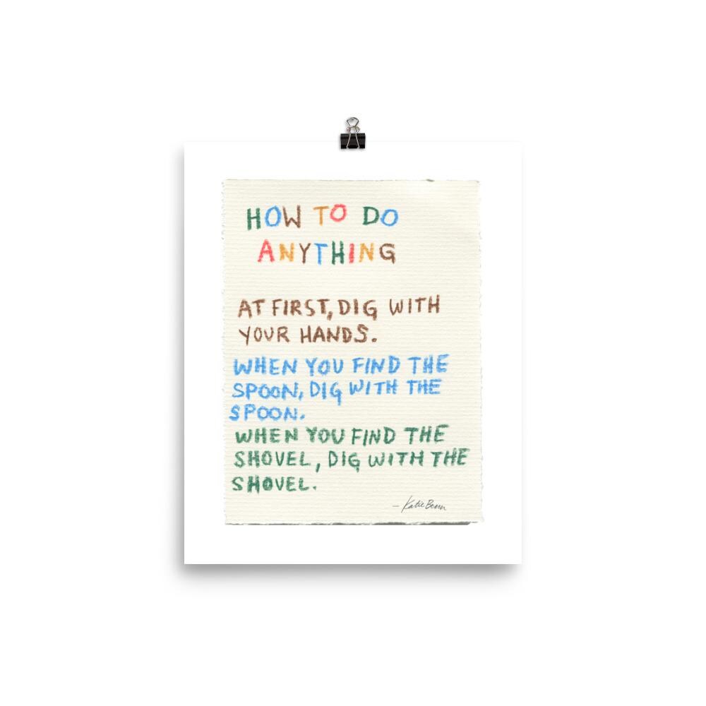 How to Do Anything - Art Print - Etsy