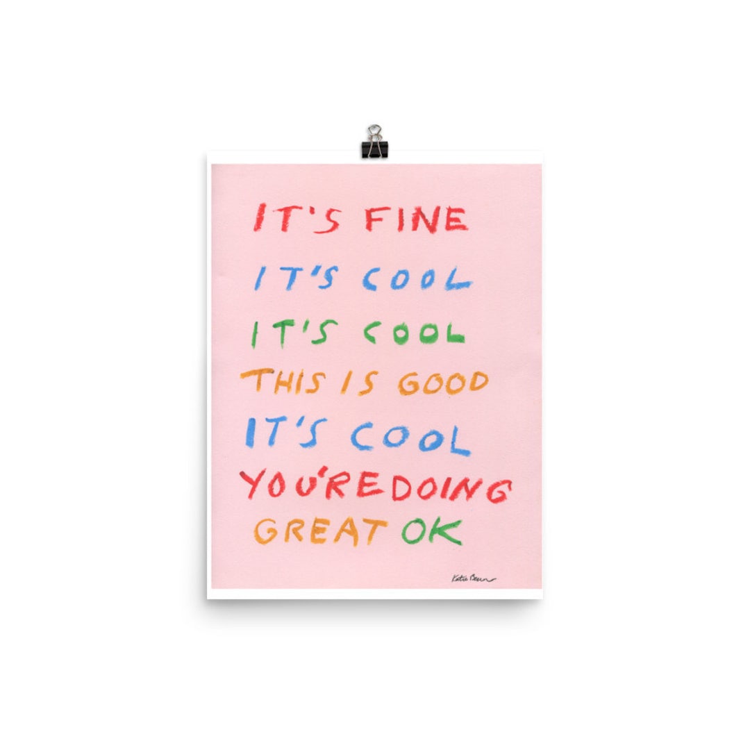 You're Doing Great Art Print - Etsy