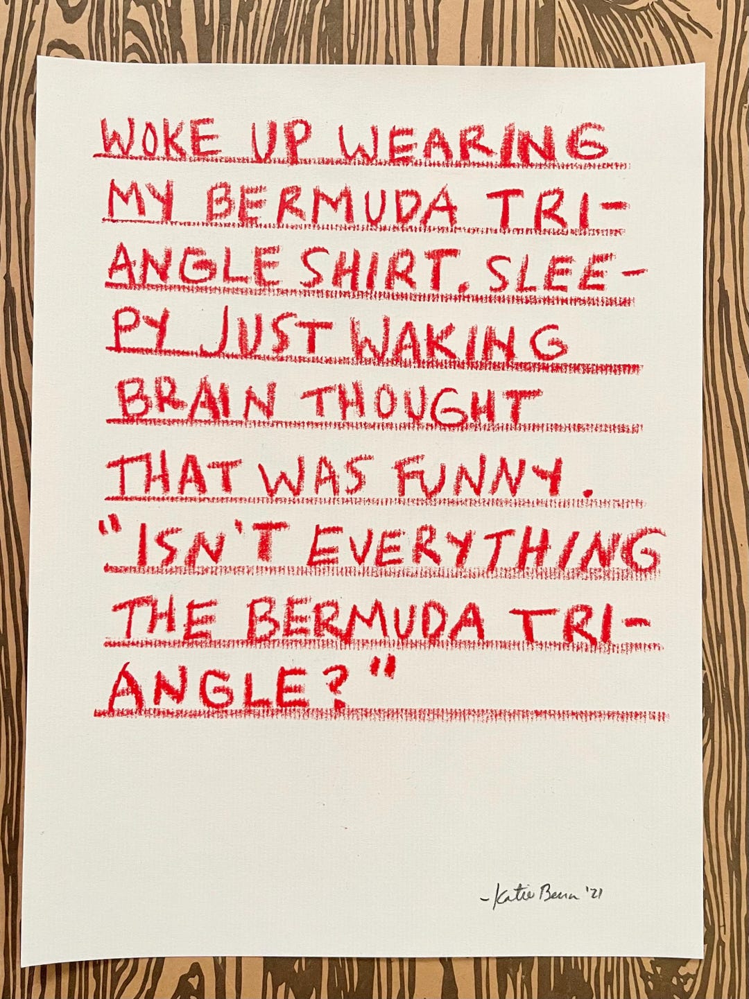 Isn’t Everything the Bermuda Triangle? - Original Drawing - Etsy