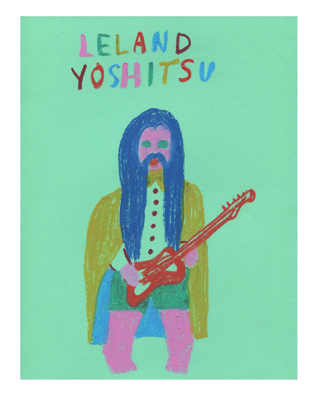 Portrait of Leland Yoshitsu ~ Oil Pastel Drawing - Etsy
