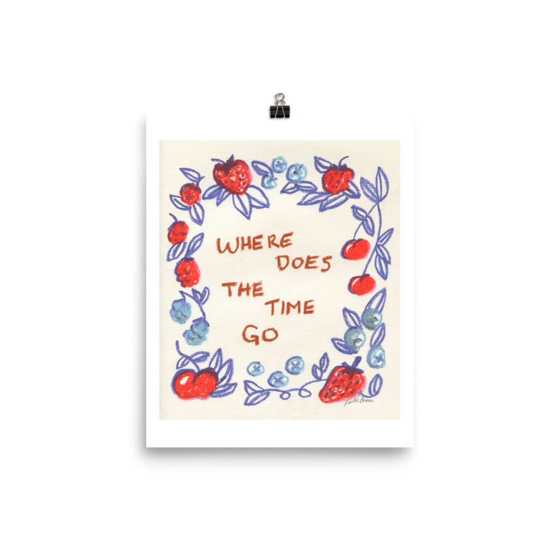 Where Does the Time Go - Art Print - Etsy
