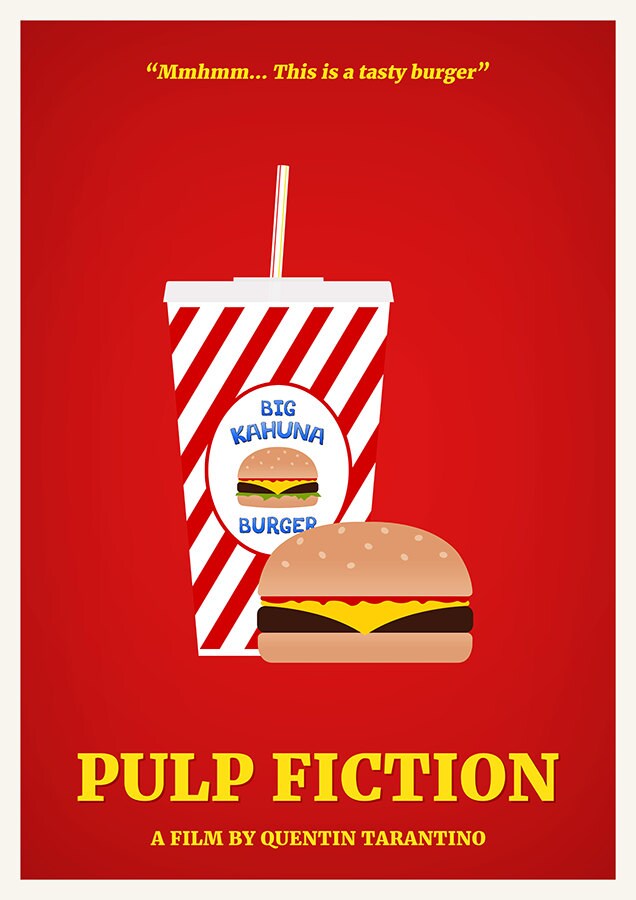 Printable Pulp Fiction Film Poster // Quentin Tarantino // Digital File ...