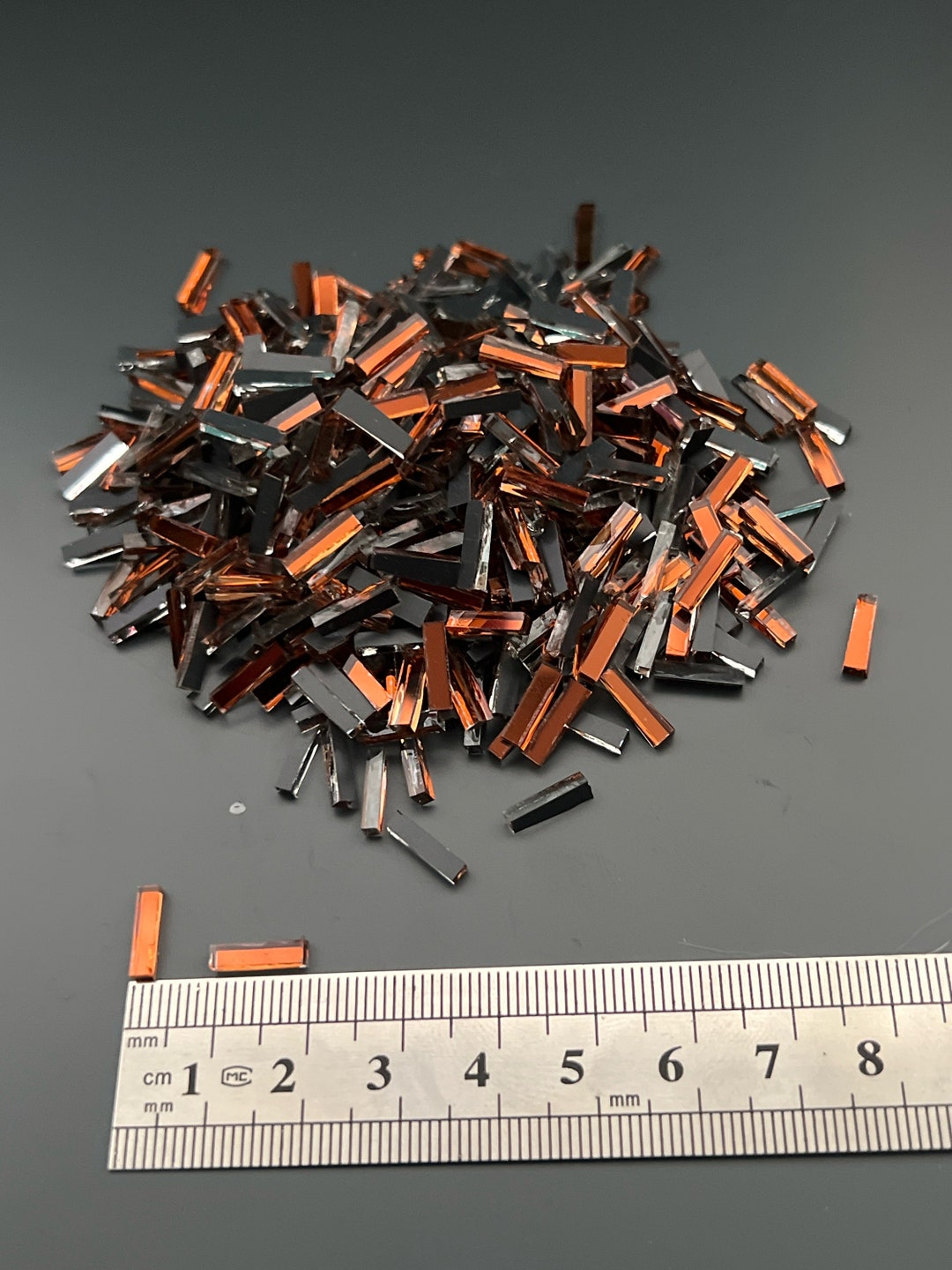 Mosaic Burnt Orange Mirror Glass Pieces Approx 10 X 3 Mm, 500 Pieces - Etsy
