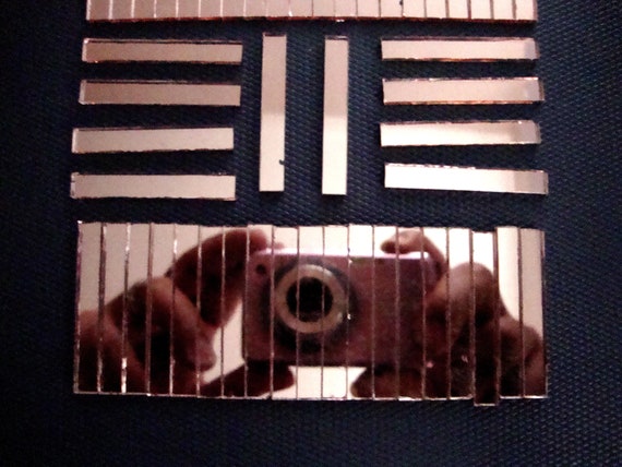 100 Strips Mosaic Rose Gold Mirror Glass Strips Art & Craft | Etsy