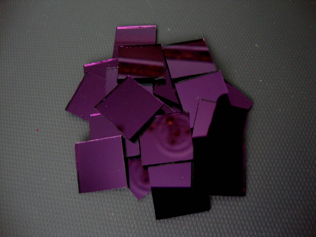 Mosaic 100 Pieces Purple Mirror Approx 2 X 2 Cm, 2 Mm Thick. Art ...