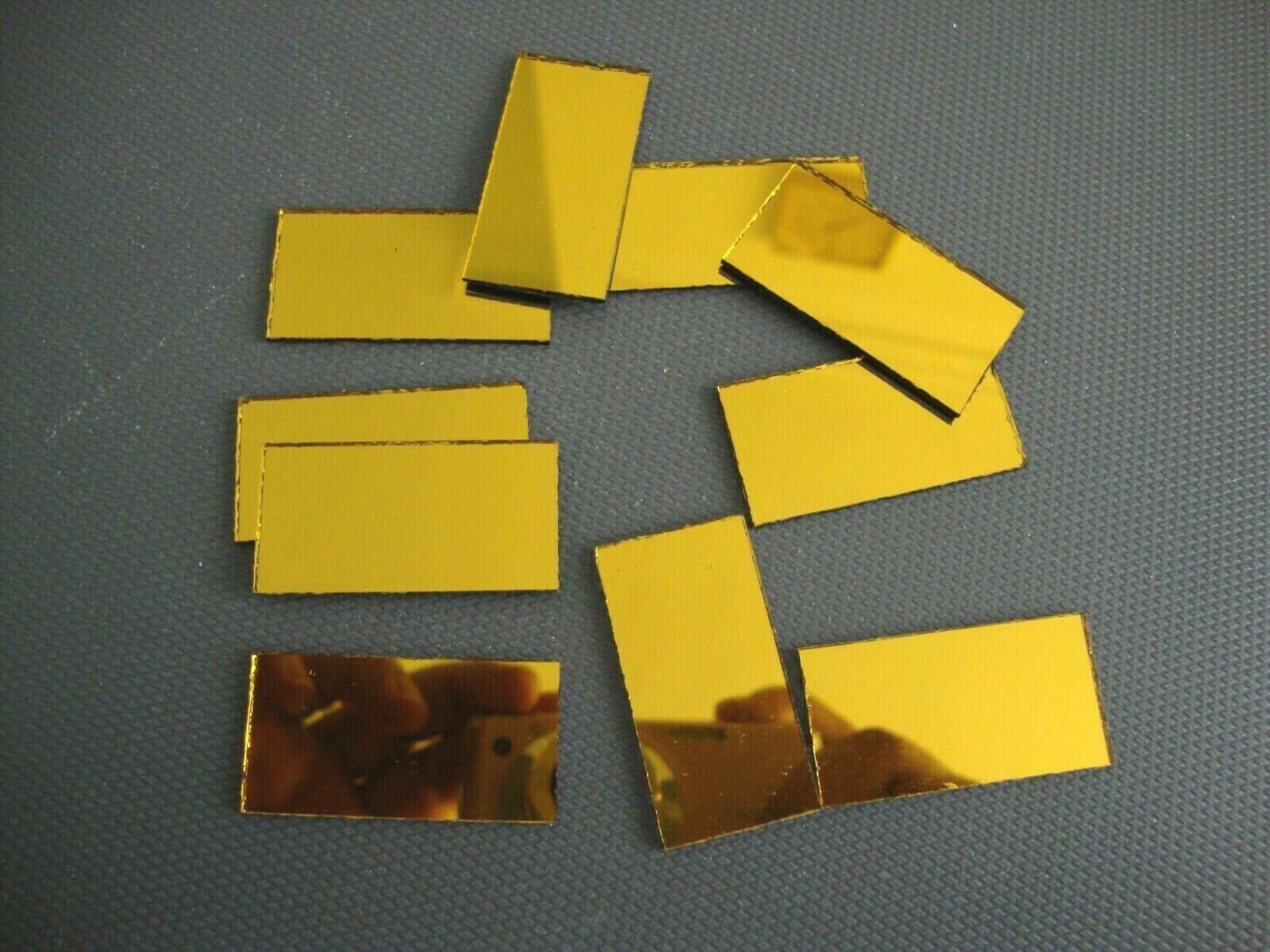20 Pcs, Mosaic Gold Mirror Glass Strips, Art & Craft, 2 X 4 Cm, 1.6 Mm ...