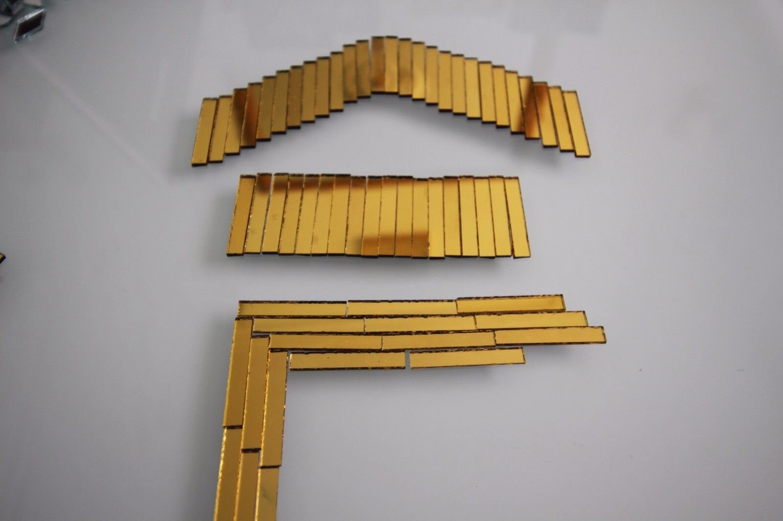 Mosaic Gold Mirror Glass Strips Art & Craft 5 X 0.5 Cm 1.6 - Etsy