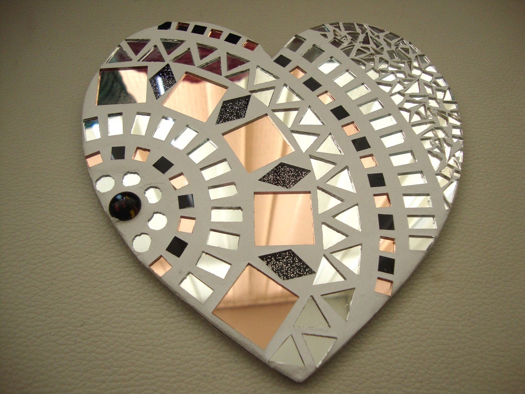 Mosaic Full Kit Heart Shaped 15 Cm, Arts & Craft With Instructions. - Etsy