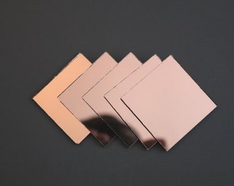 Mosaic Rose Gold Mirror Glass Strips Art & Craft 3 X 0.5 Cm | Etsy