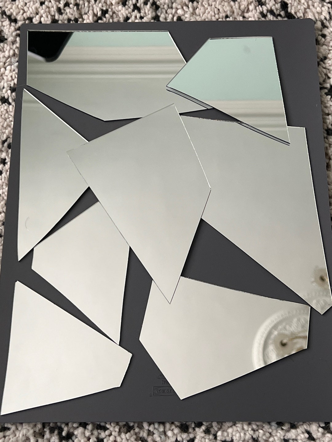 8 Large Pieces Silver Mirror Glass, 2 Mm Thick. - Etsy