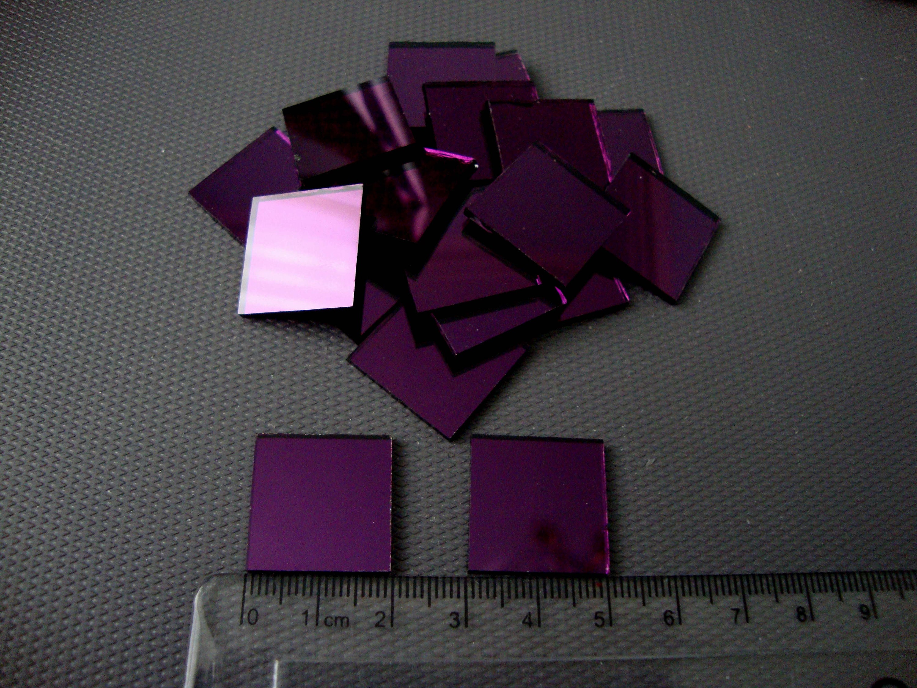 Mosaic 100 Pieces Purple Mirror Approx 2 X 2 Cm, 2 Mm Thick. Art ...