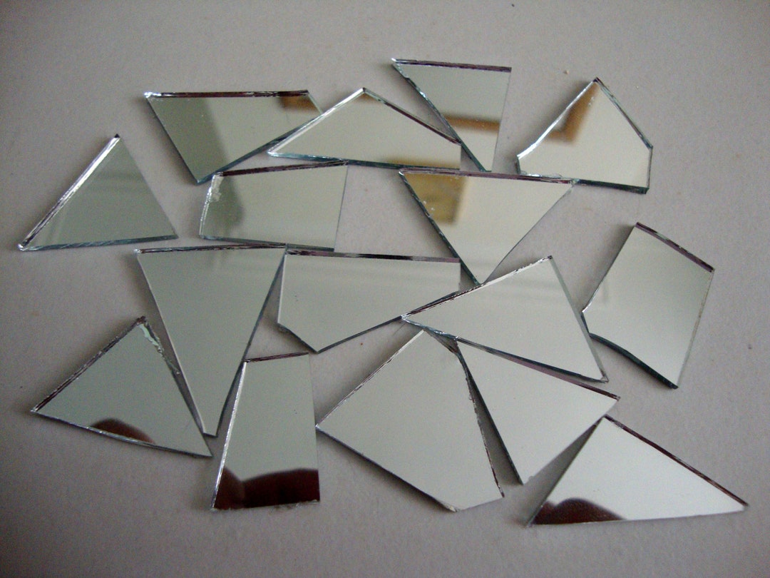 500 Pieces, Broken Mirrors , Large off Cuts Silver Glass Mirror 2 Mm ...