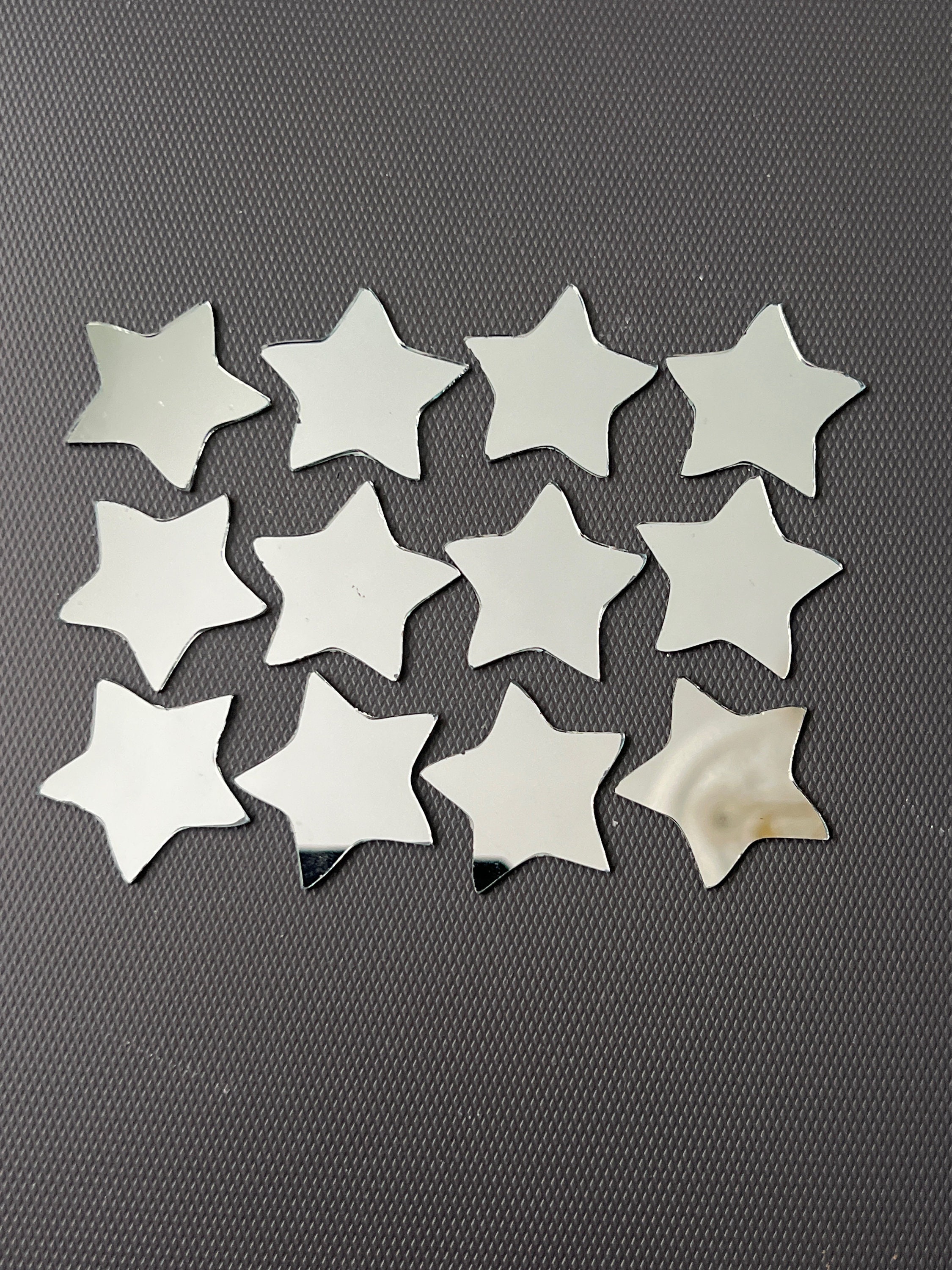 Mosaic Silver Mirror Glass, Star Shaped Approx Approx 1.3 Inch, 20 Pcs ...