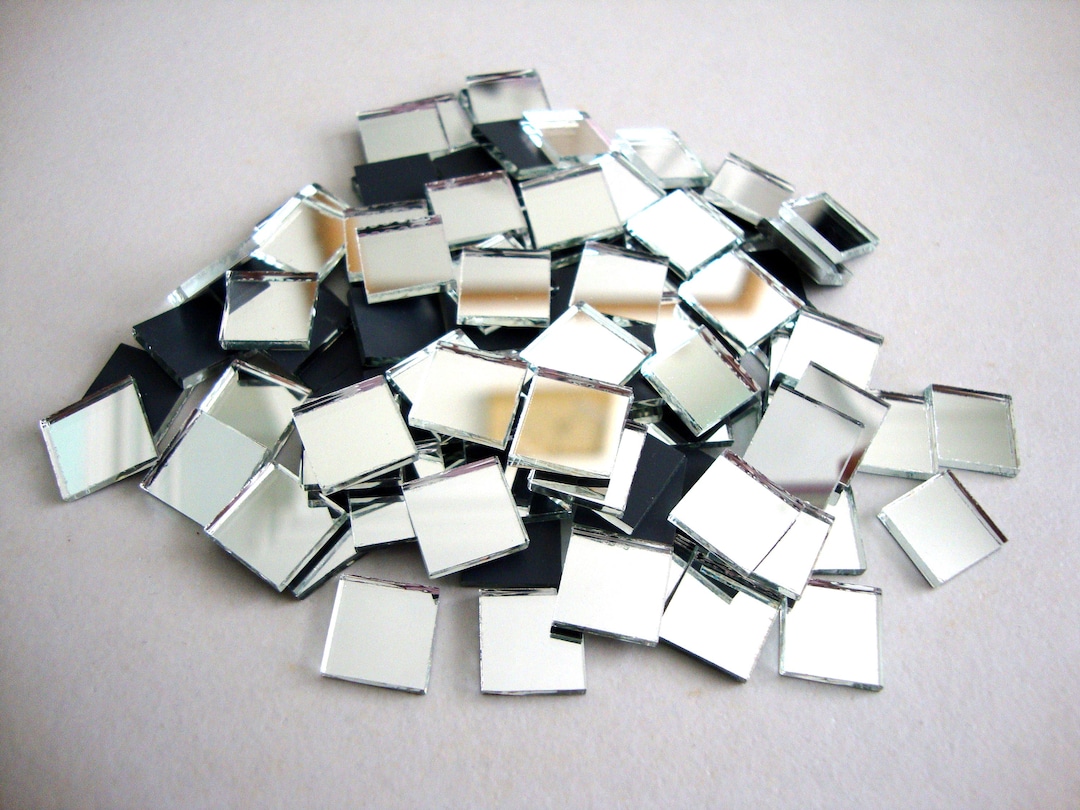 500 # Pcs Quality Mosaic Silver Mirror Glass Tiles for Embroidery ...
