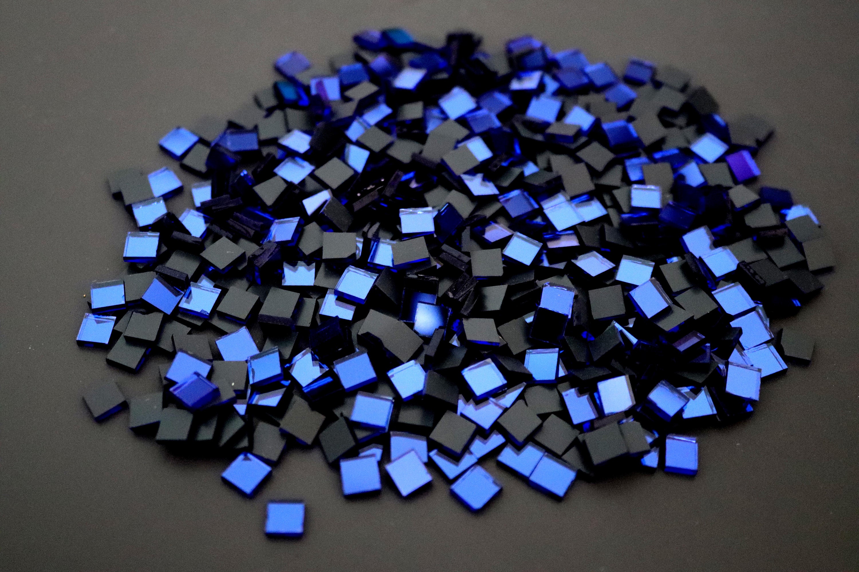 500 Pieces Mosaic Royal Blue Mirror Approx 5 X 5 Mm. - Etsy